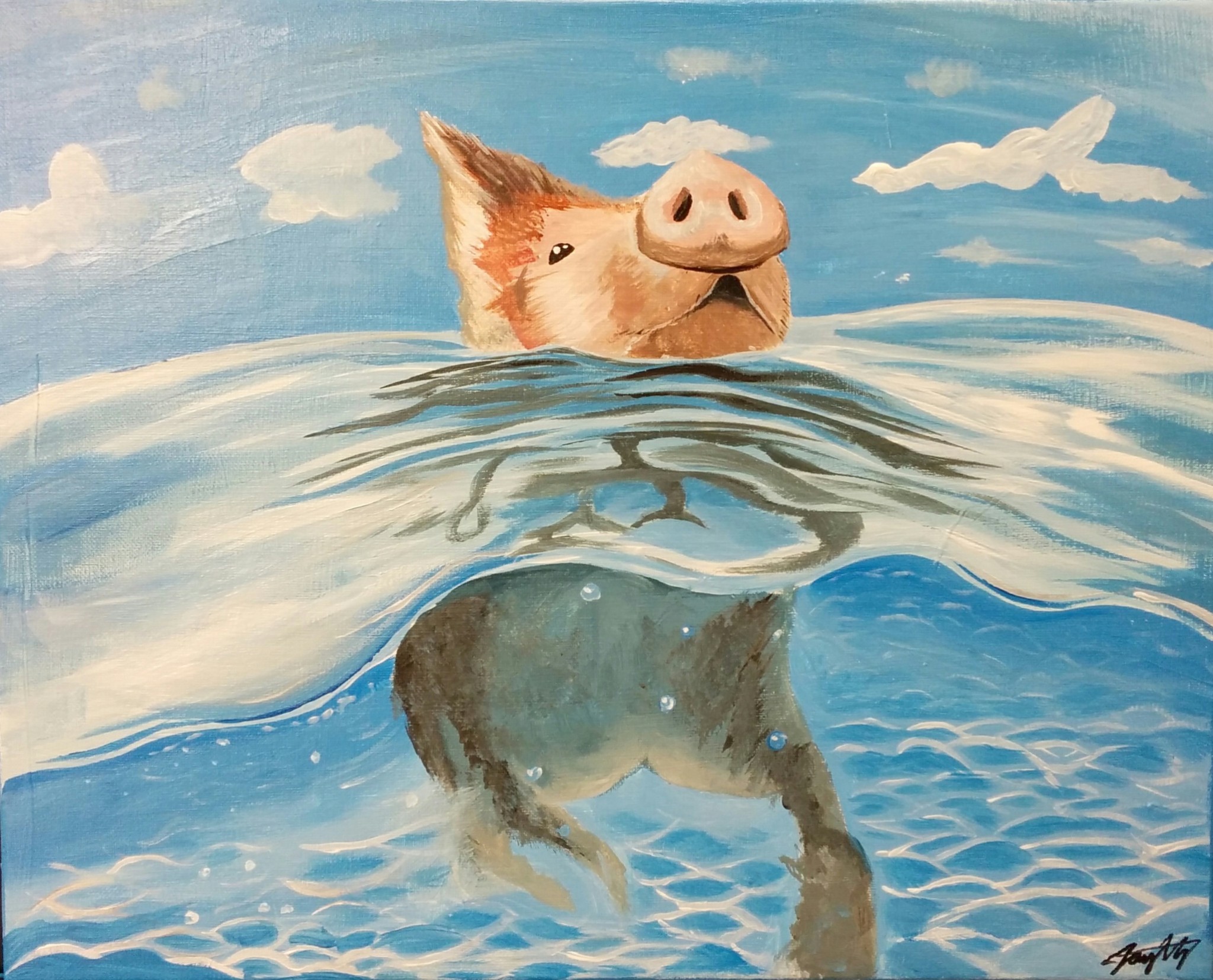 Jay Swimming Pig - Paint the Town Citrus