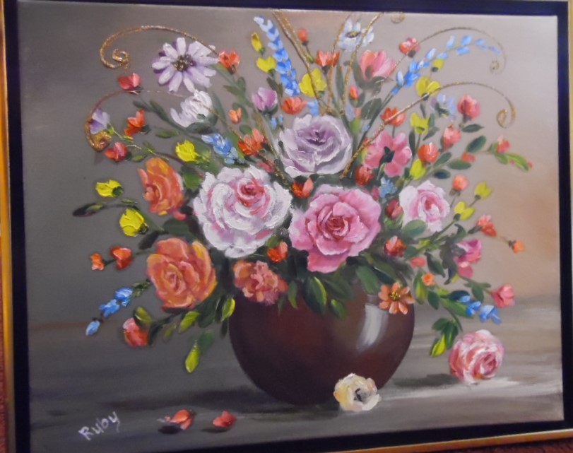 Bob Ross Flower Paintings