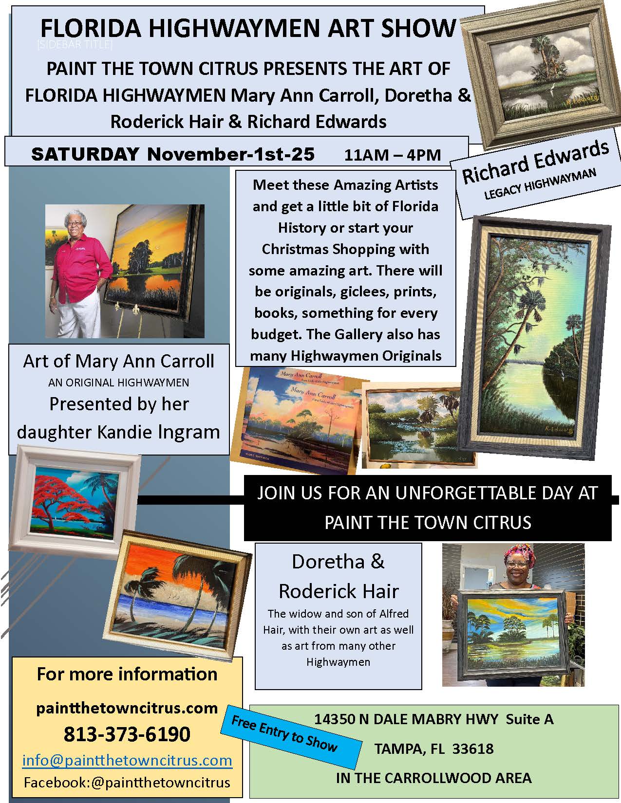 Florida Highwayman Art Show Carroll, Edwards and D Hair
